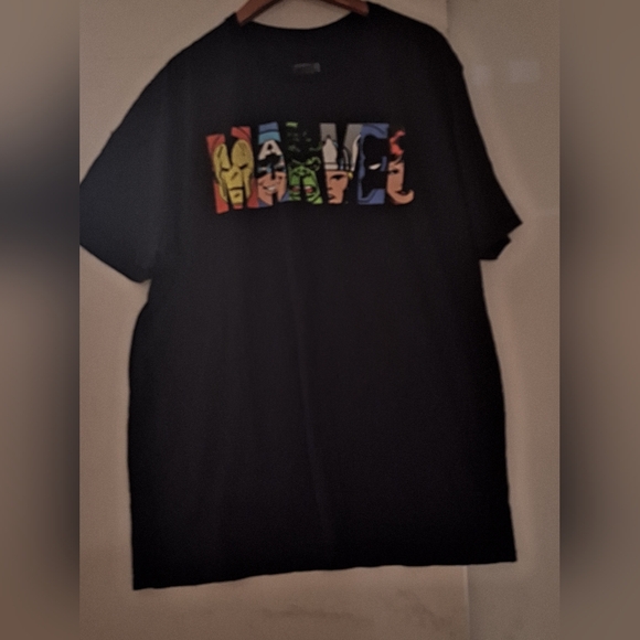 Marvel | Shirts | Marvel Black Tee With Vibrant Character Art | Poshmark